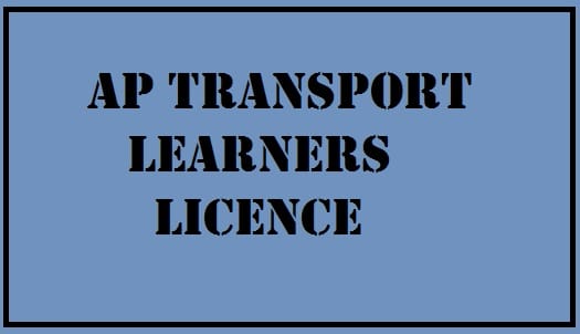 AP Transport Learners Licence 2024 Application Form