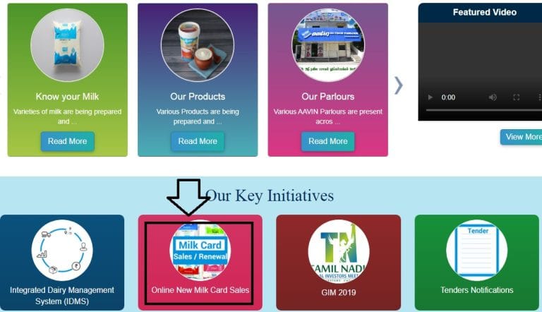 Tamil Nadu Aavin Milk Card Registration/ Renewal/ Status
