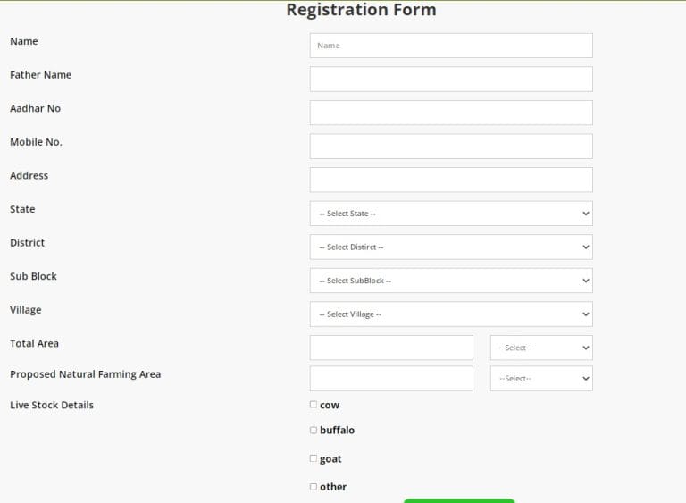 Natural Farming Portal Farmer Registration 2024
